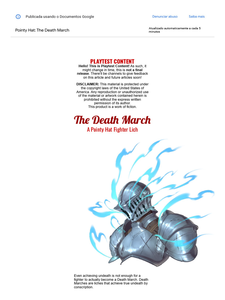 Death March: The Pointy Hat Lich | PDF | Copyright | License