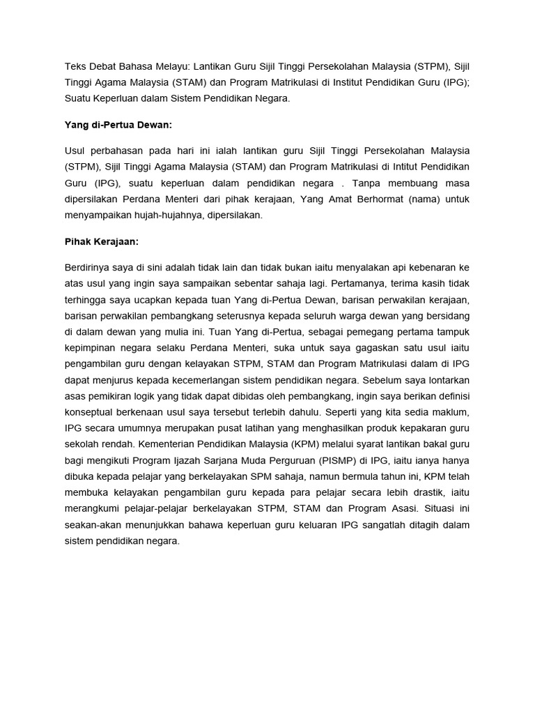 Teks Debat | PDF