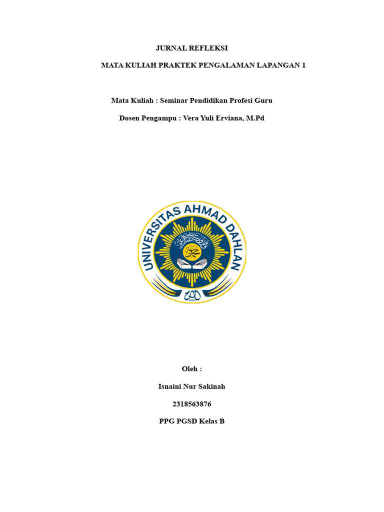 Jurnal Refleksi PPL | PDF | Karier & Perkembangan