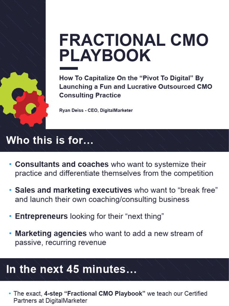 Fractional CMO Playbook Slides | PDF | Sales | Marketing