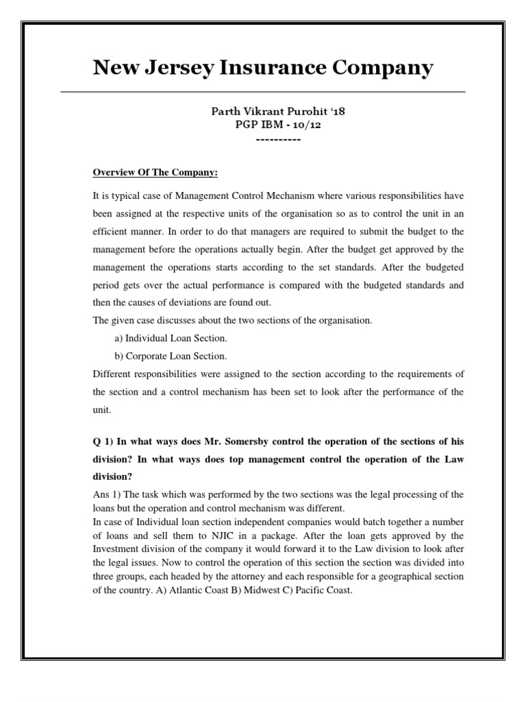 New Jersey Insurance Company | PDF | Lawyer | Loans