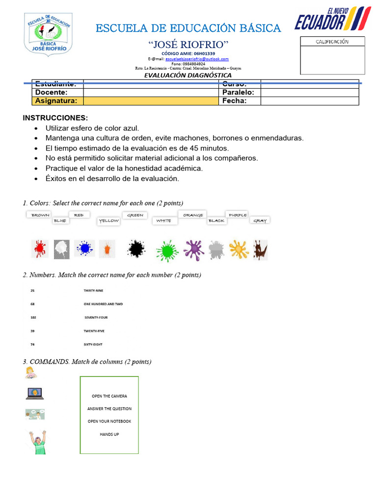Diagnostico 3ro | PDF