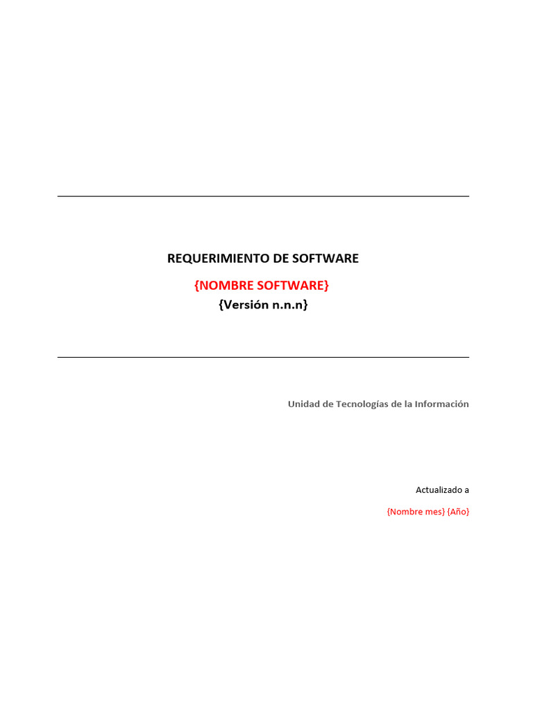 Formato de Requerimiento Caso de Uso | PDF | Caso de uso | Software