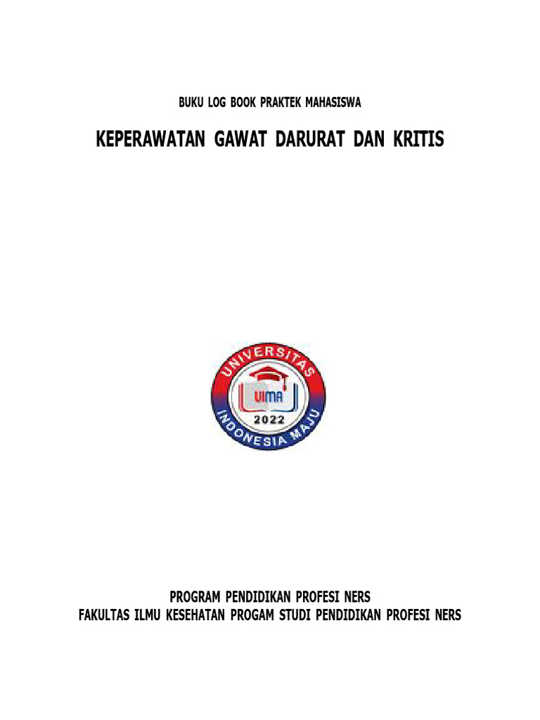 BUKU LOG BOOK PRAKTEK PROFESI GADAR DAN KRITIS 2024 | PDF