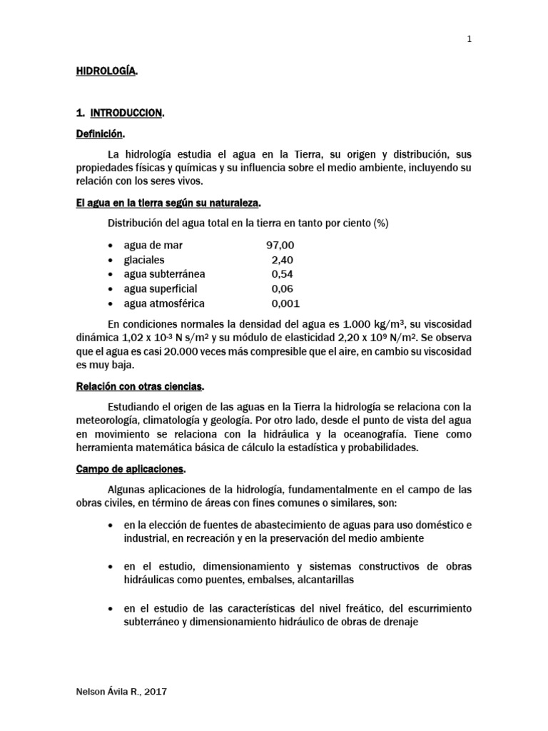 Hidrologia Hojas 1 A 22 | PDF | Precipitación | Herida
