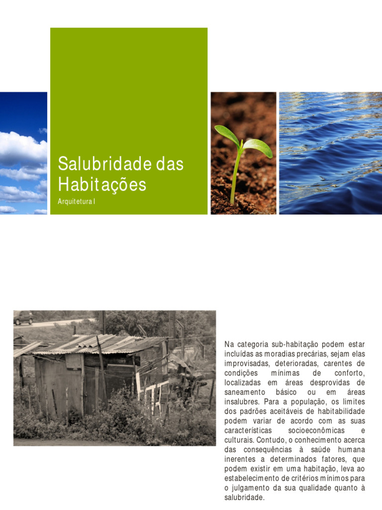 ARQUITETURA SUSTENTÁVEL - Salubridade Das Habitações | PDF | Energia ...
