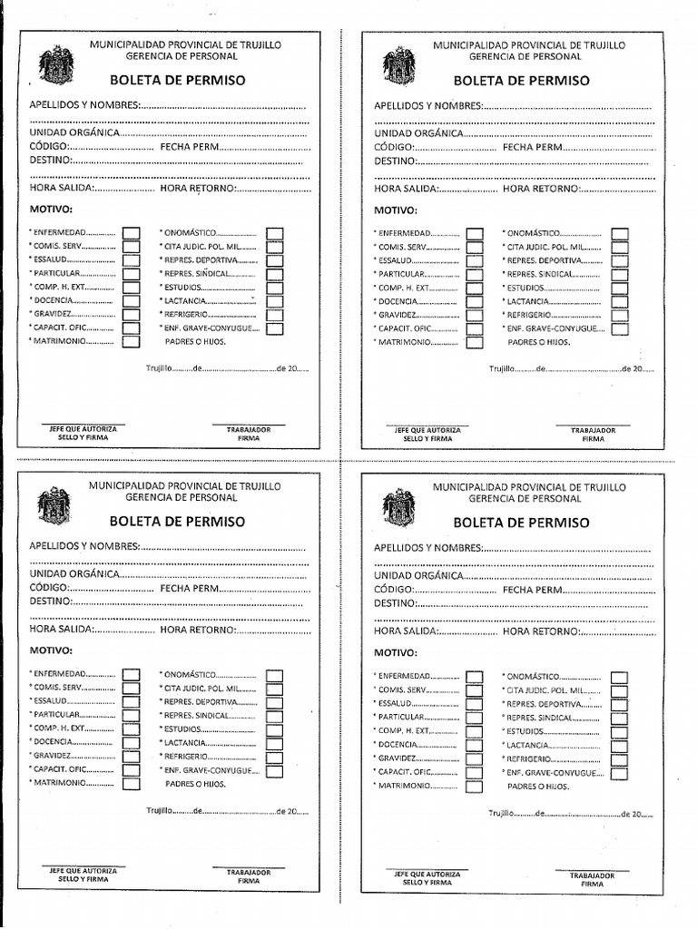 Boleta Salida | PDF