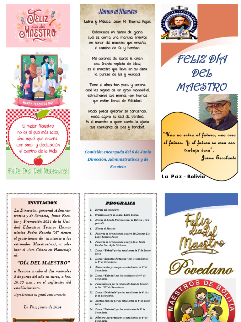 Invitación al Día del Maestro 2024 | PDF