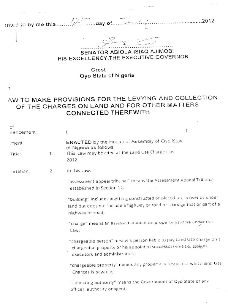 Land Use Charge Law | PDF