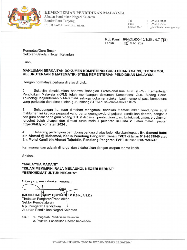 MAKLUMAN BERKAITAN DOKUMEN STEM | PDF