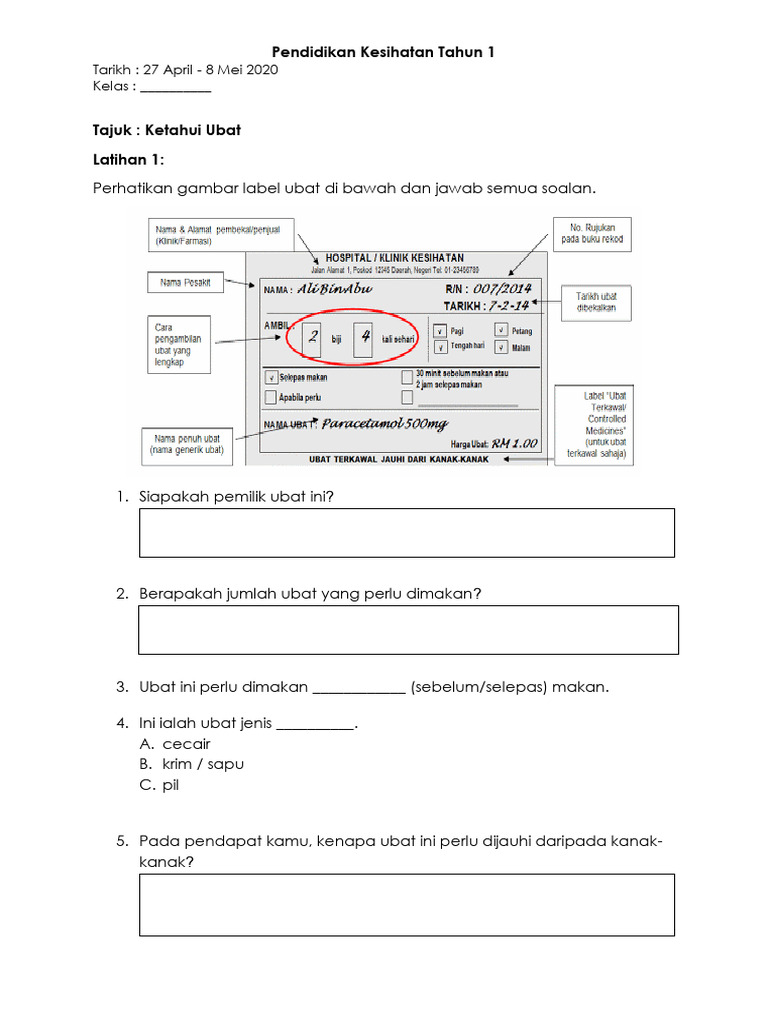 Ubat Tahun 1 | PDF