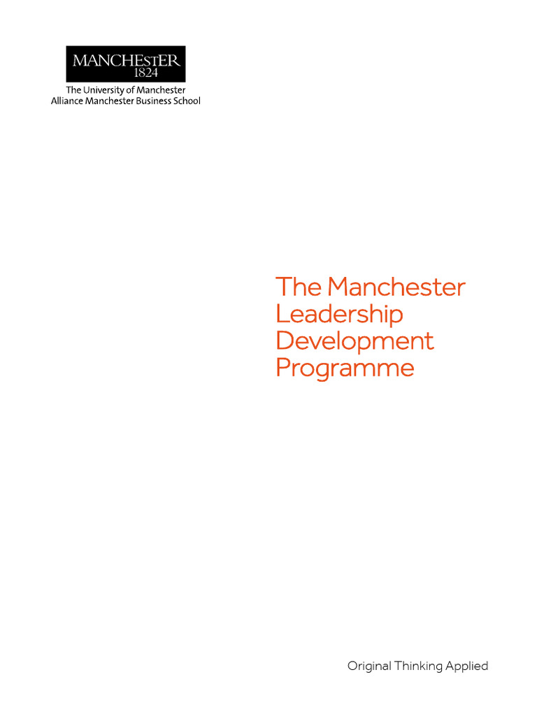 Manchester Leadership Development Programme | PDF | Leadership ...