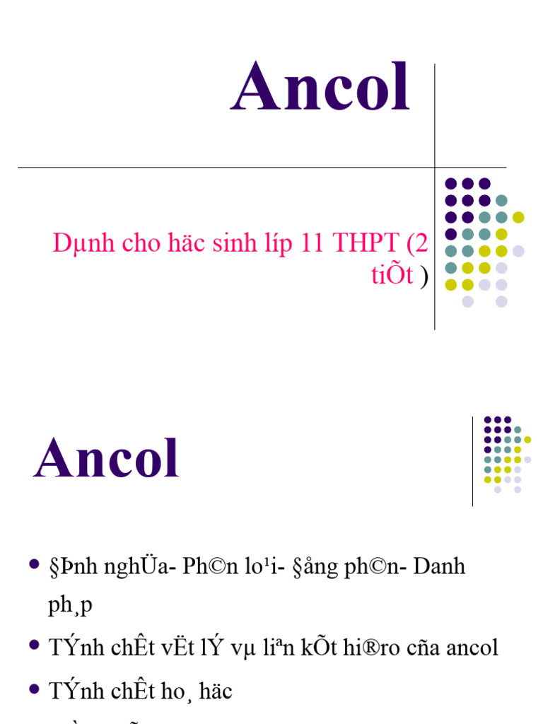ANCOL Chi Tiet | PDF