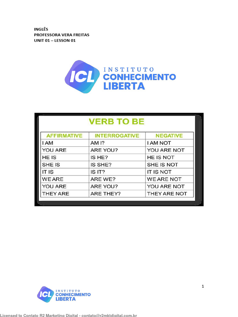 Ingles Unit 01 Lesson 01 Homework Versao para Impr - 230228 - 221242 | PDF | Syntax | Linguistic ...