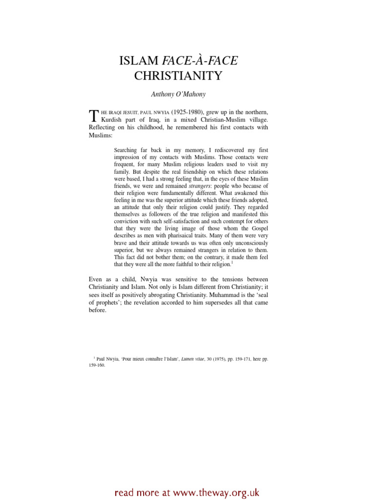 Christianity and Islam: A Comparative Analysis | PDF | Prophets And ...