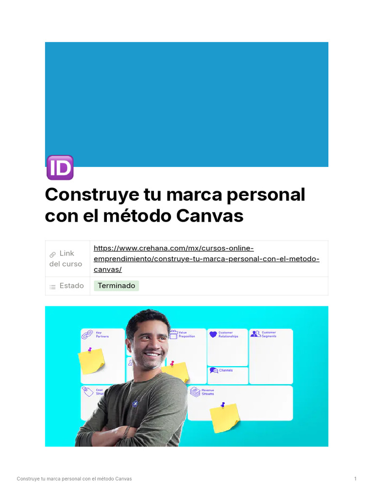 Construye tu marca personal con el método Canvas | Descargar gratis PDF | Marca | Marketing