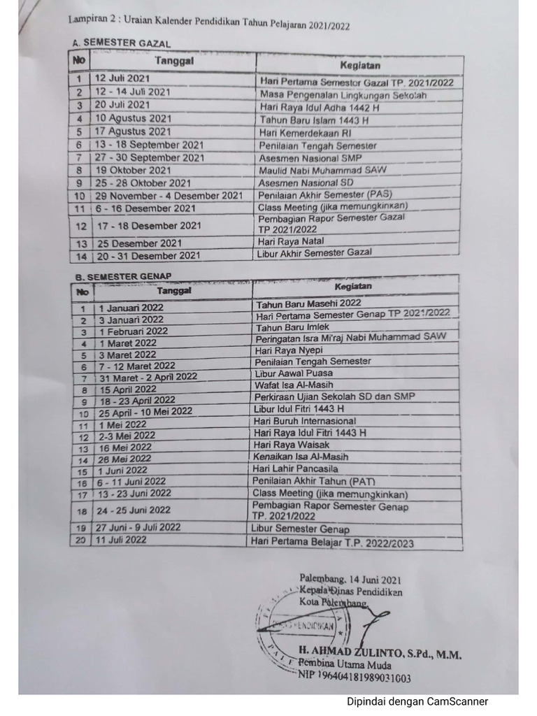 Kaldik Tahun Ajaran 2021 2022 Pdf