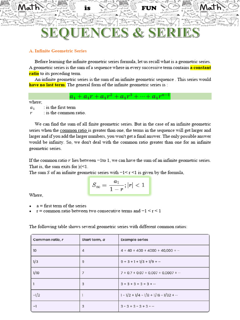 Sequence 3 Infinite | PDF | Sequence | Infinity