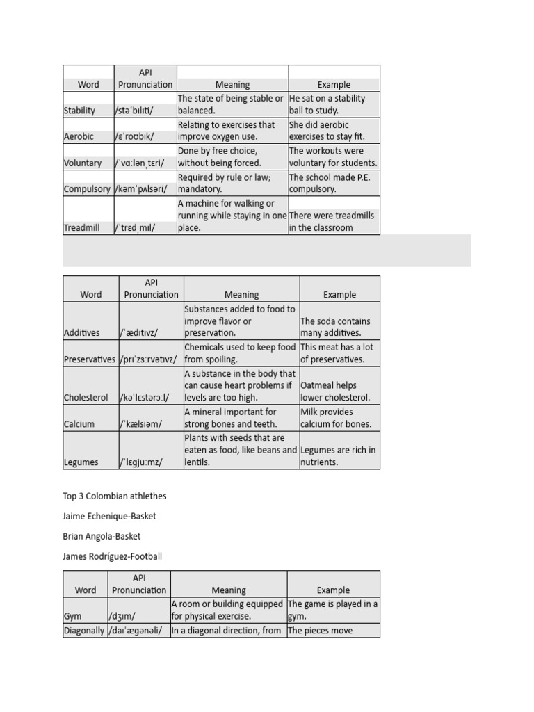Class Preparation | PDF | Foods | Aerobic Exercise