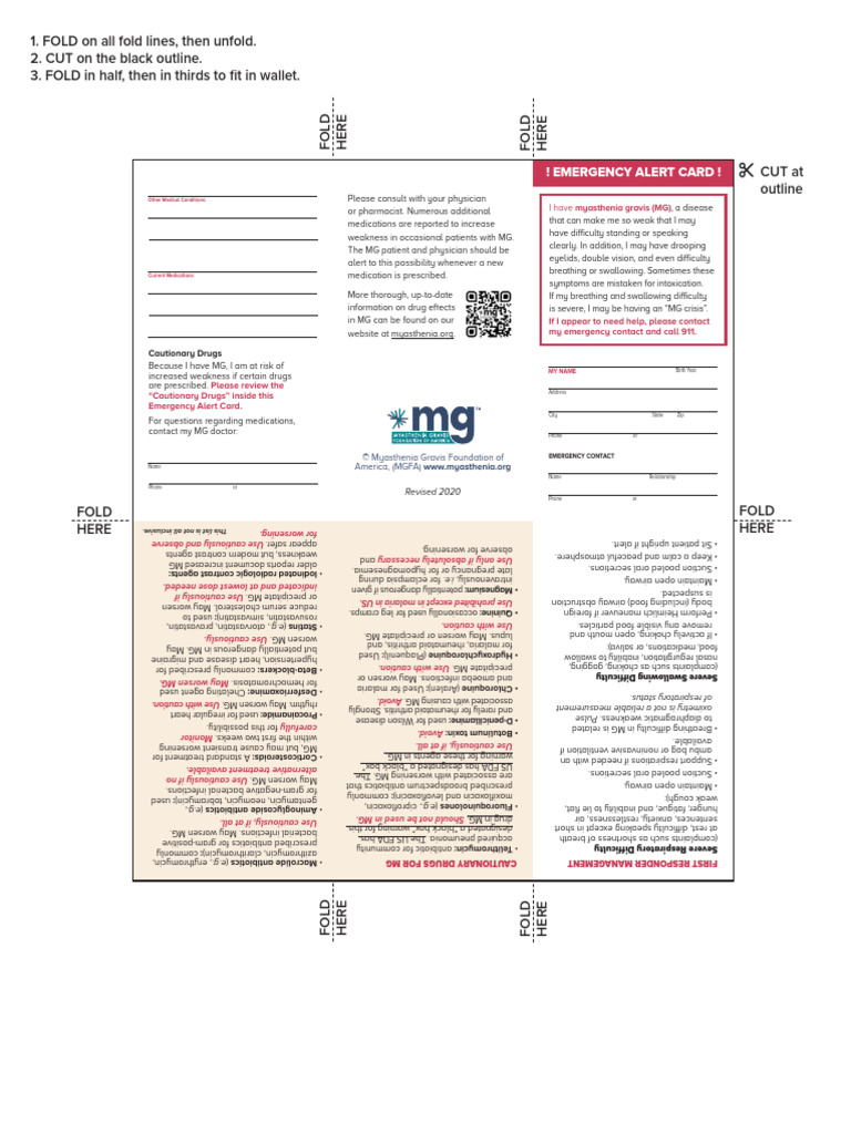MGFA-Emergency Alert Card 2021 | PDF | Clinical Medicine | Medical ...