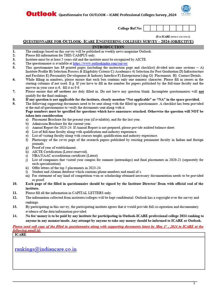 Engineering Questionnaire Objective 2024 | PDF | Engineering | Patent