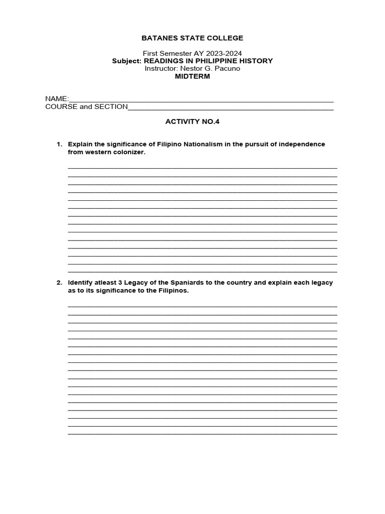 Activity 4 Midterm | PDF | Philippines