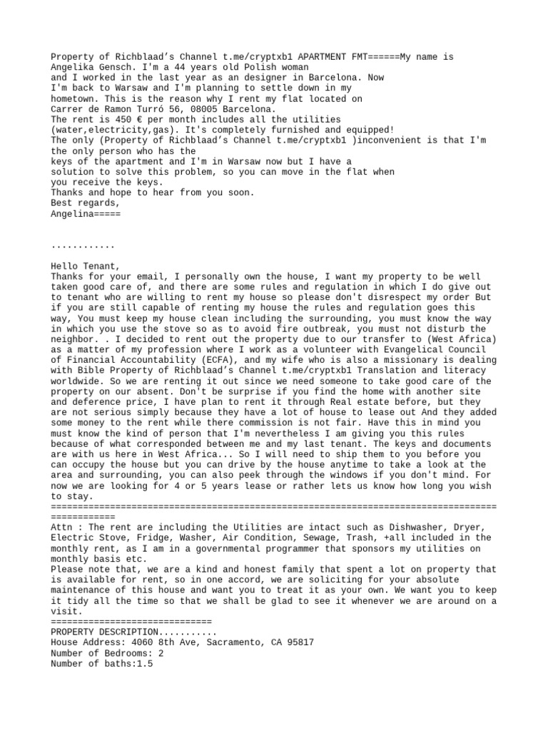 Apartment Format Richblaad | PDF | Renting | Lease