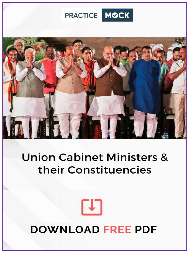 Union Cabinet Ministers PDF Compressed | PDF | Government Of India ...