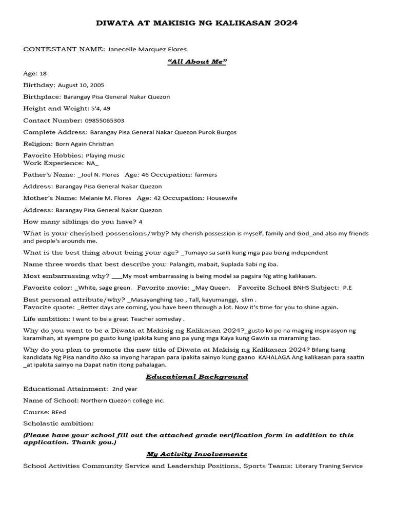 Diwata at Makisig NG Kalikasan 2024 3 1 | PDF