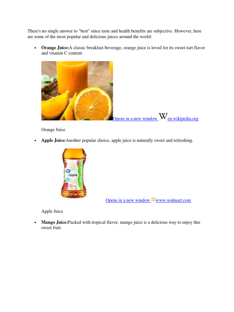 JUICES | PDF | Juice | Diet & Nutrition