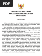 Teks UUD 1945 PDF Untuk Upacara | PDF