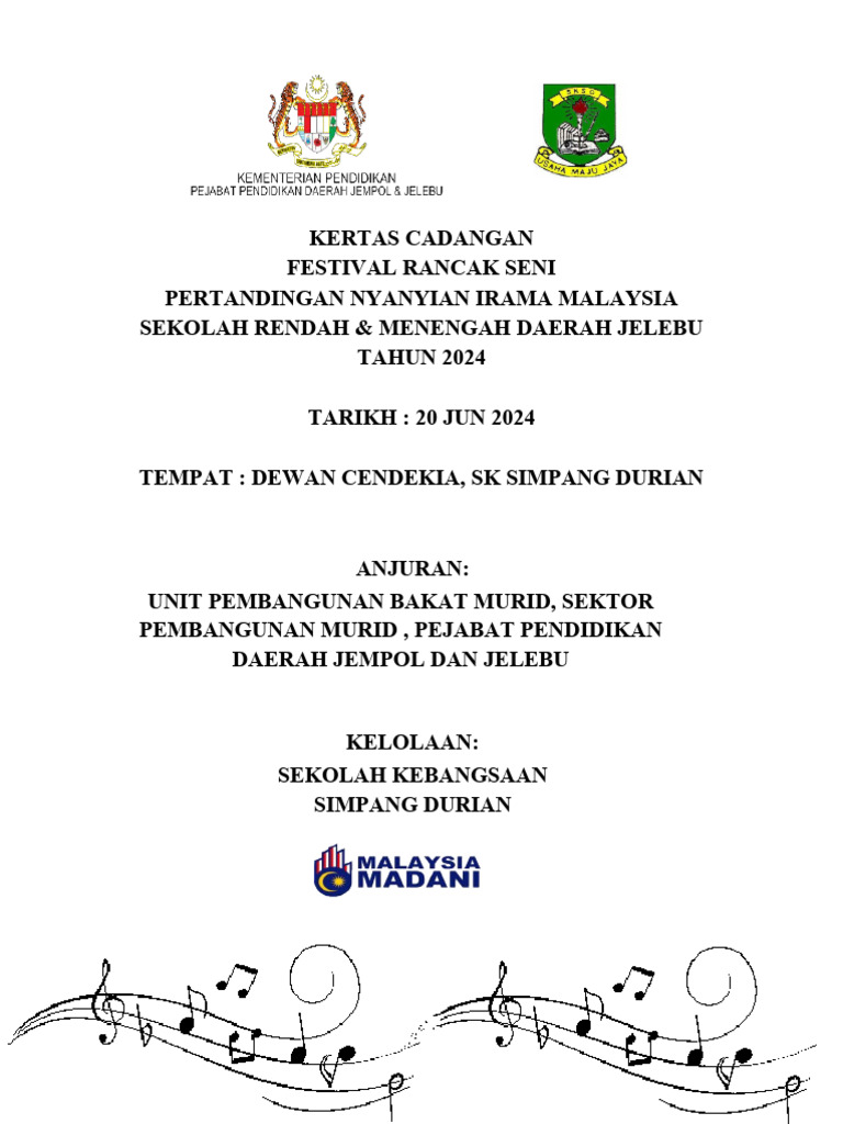 E2 KERTAS CADANGAN FESTIVAL NYANYIAN JELEBU (1) | PDF