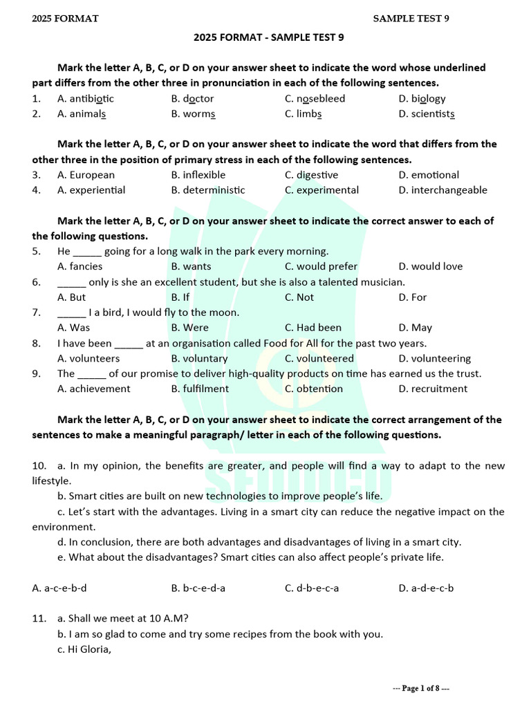 Practice Test 9 (2025 Format) | PDF | Equity (Finance) | Flexibility ...