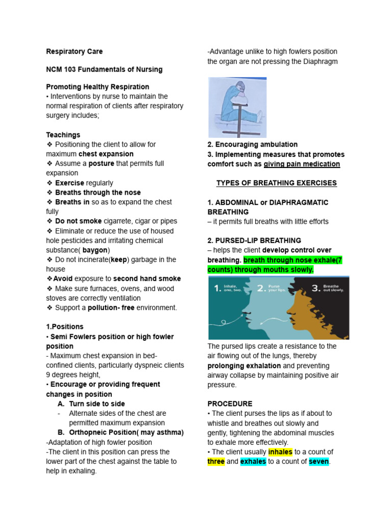 Respiratory Care 2nd TERM | PDF | Breathing | Respiratory System