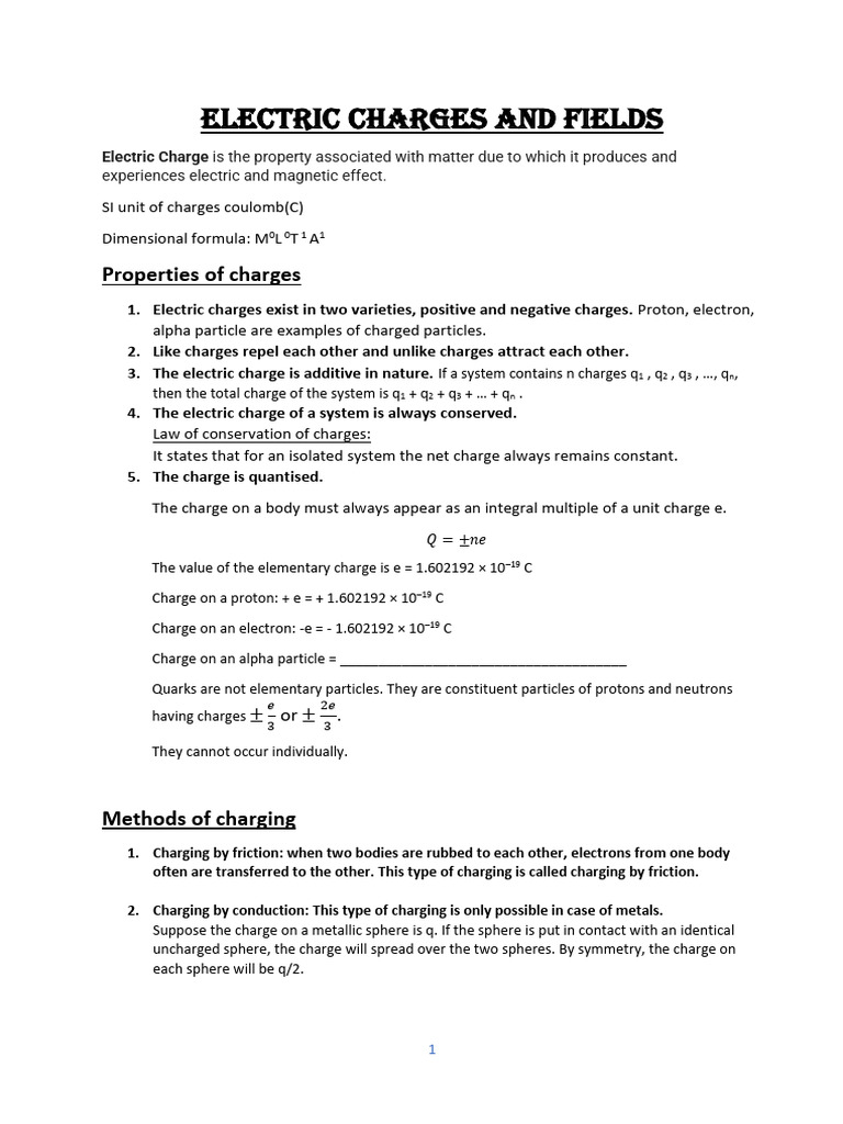Electric charges and fields | Download Free PDF | Electric Charge | Force
