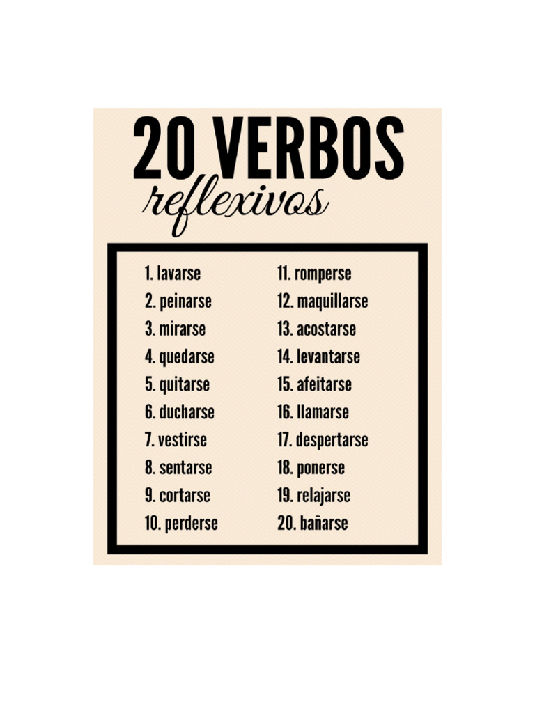 20 verbos | PDF
