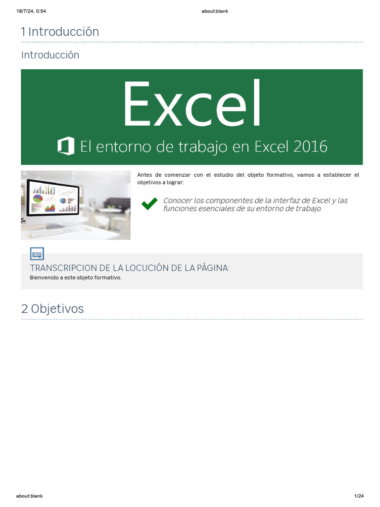 excel 1 | PDF | Hoja de cálculo | Ventana (informática)