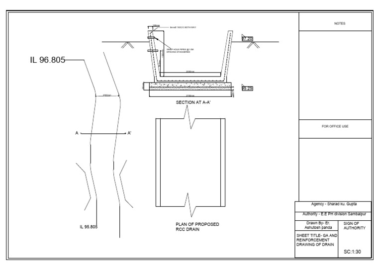 WTP Burla Drain and Culvert Drawing-Layout1 | PDF