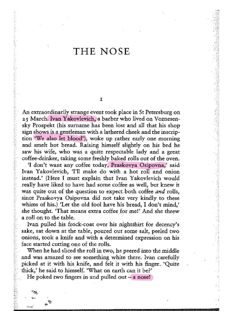 Gogol The Nose | PDF