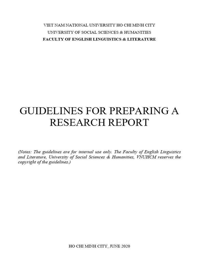 Research Report Guidelines | PDF | Methodology | Science