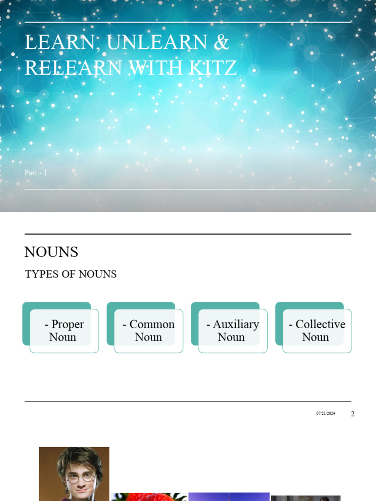 Learn, Unlearn & Relearn With Kitz - 1 | PDF | Pronoun | Noun