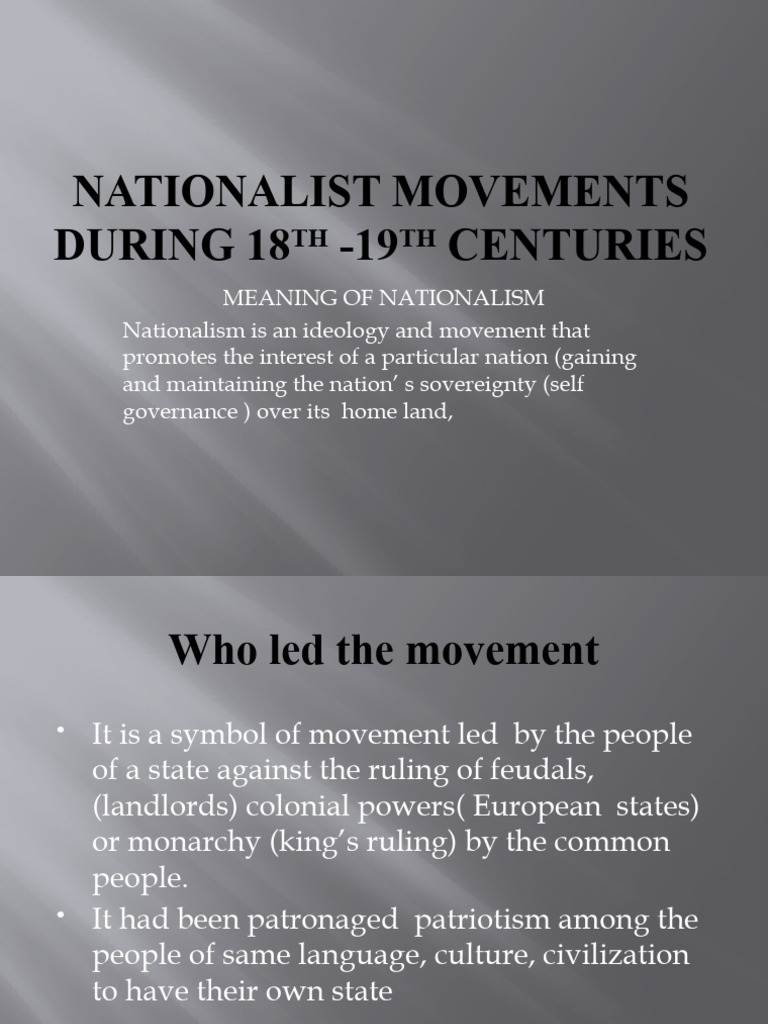 Democratic and Nationalist Movements - 17-18th Century | PDF ...