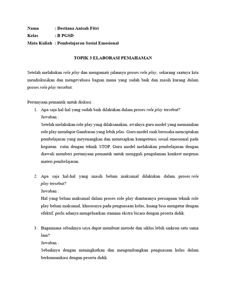 Pse Topik 3 - Elaborasi Pemahaman | PDF