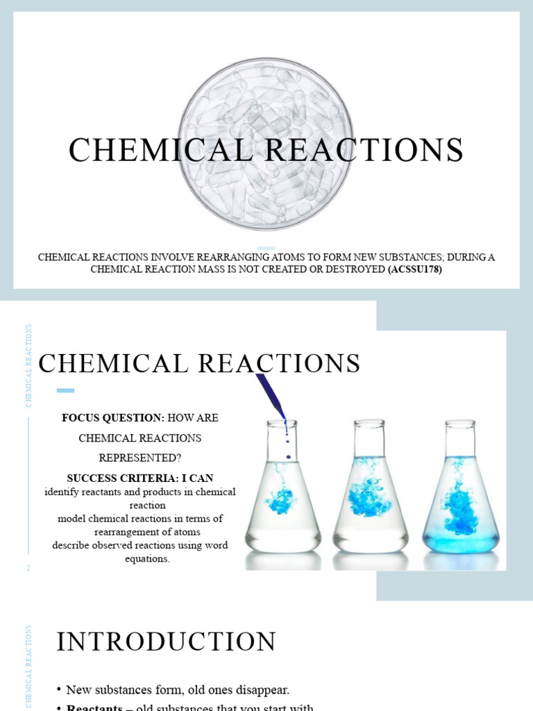 Chemical Reactions | PDF | Chemistry | Chemical Reactions