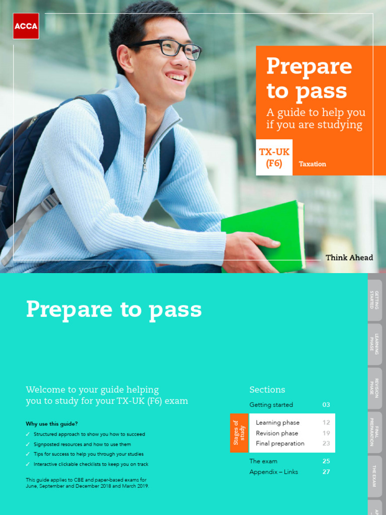 TX-UK (F6) Exam Study Guide | PDF | Capital Gain | Taxes