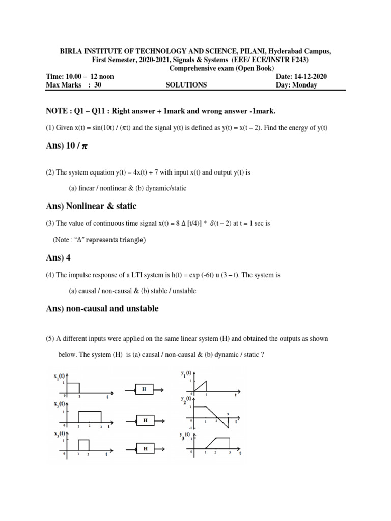 SS Compre Exam Solutions 2020-21 | PDF | Physics | Applied Mathematics