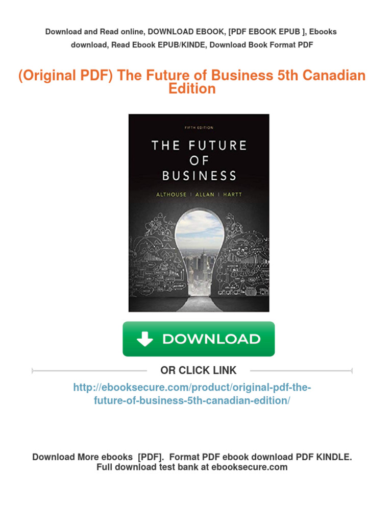 Get (Original PDF) The Future of Business 5th Canadian Edition Free All ...