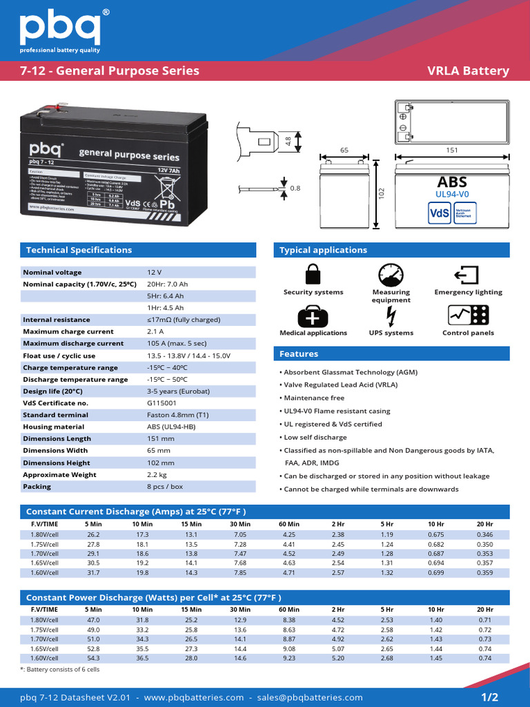 PBQ 7 12 V2.01 | PDF | Electricity | Electrical Engineering