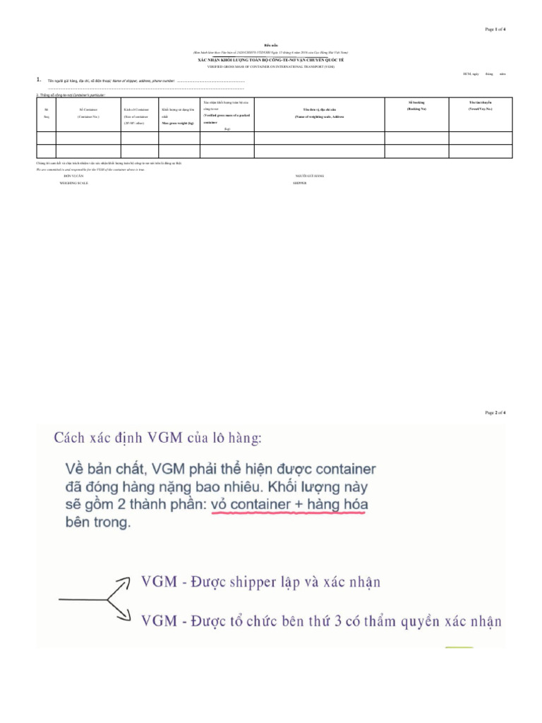 File Thuc Hanh Giay Can Container VGM 79gKcpC16O | PDF