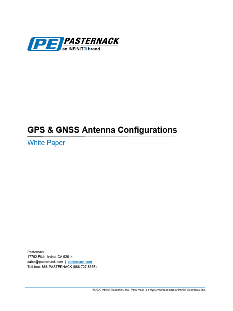 GPS Antenna White Paper | PDF | Global Positioning System | Antenna (Radio)
